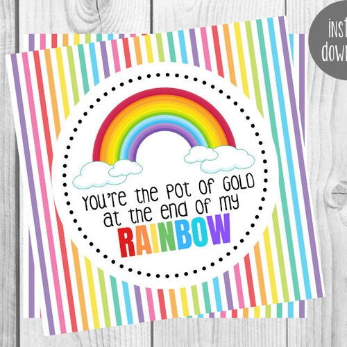 You Are the Pot of Gold at the End of My Rainbow Gift Tag St. - Etsy