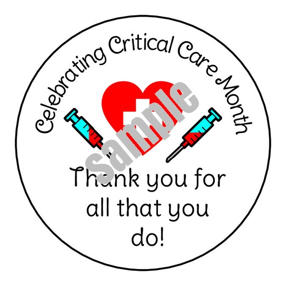 INSTANT DOWNLOAD Critical Care Month Nurse Appreciation Week Gift ...