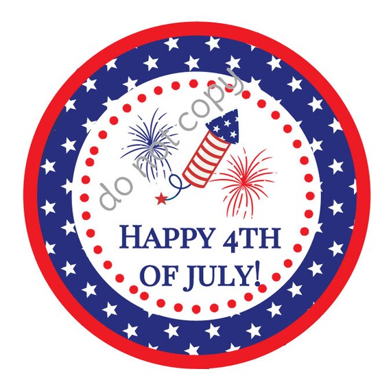 INSTANT DOWNLOAD Happy 4th of July! Red. White, and Blue Thank You ...