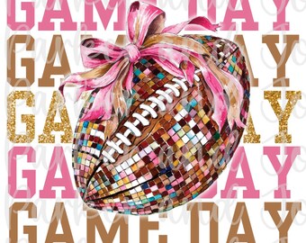 Coquette Football Png SVG, Football Bow Png, Football Mom Png, Pink ...
