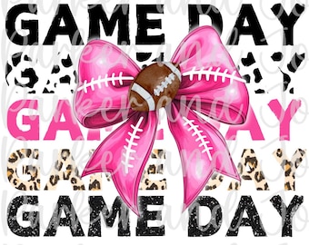 Coquette Football Png SVG, Football Bow Png, Football Mom Png, Pink ...