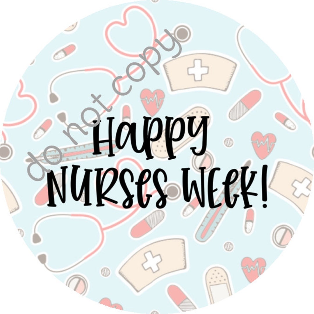 Happy Nurses Week Gift Tags: Printable RN Stickers (digital Download ...