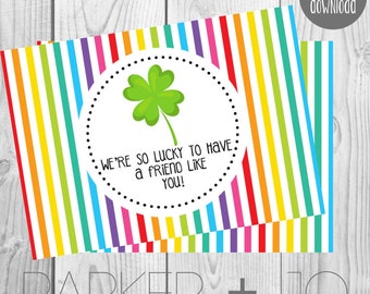 Printable/editable I'm so LUCKY to Have a Friend Like You - Etsy