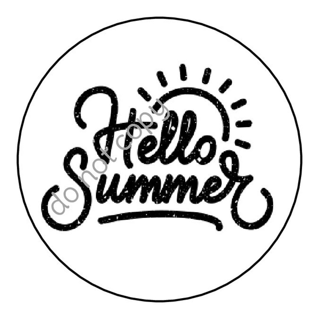 INSTANT DOWNLOAD Hello Summer Thank You Stickers, Tags, Labels Printed ...