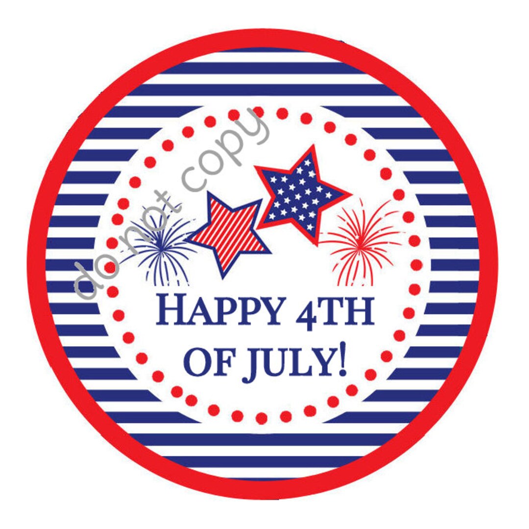 INSTANT DOWNLOAD Happy 4th of July Red. White, and Blue Thank You ...