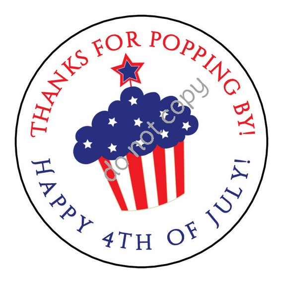 INSTANT DOWNLOAD Thanks for Popping by, Happy 4th of July! Thank You ...