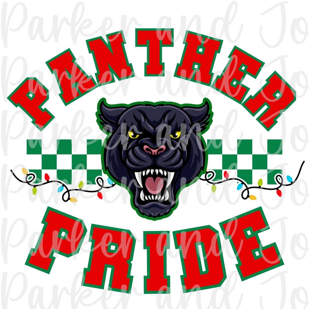 Christmas Panther Mascot Design: School Pride PNG (digital Download) - Etsy