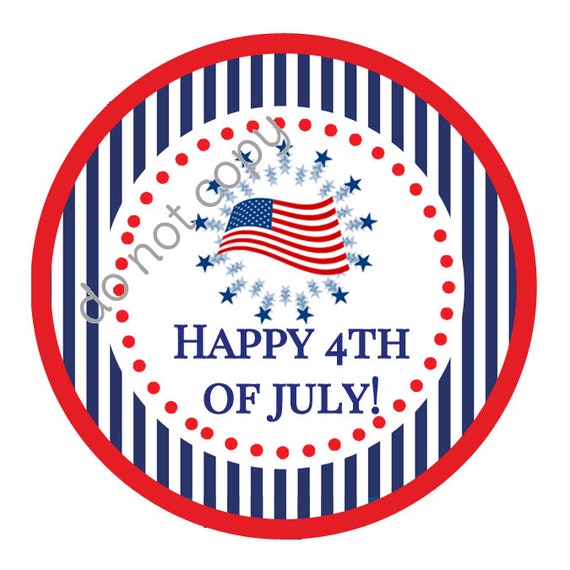 INSTANT DOWNLOAD Happy 4th of July! Red. White, and Blue Thank You ...