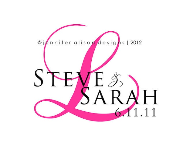 Items similar to Traditional Wedding Monogram 2 Wedding Monogram ...
