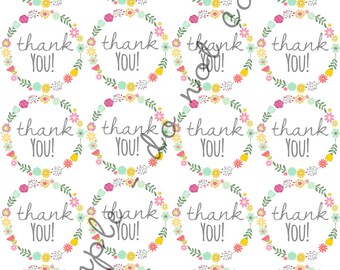 DIY Printable Fourth of July Party Circles Thank You Favor - Etsy