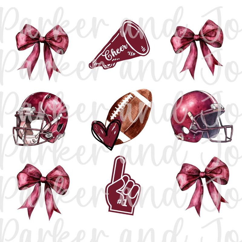 Maroon Cheer Bows - Etsy