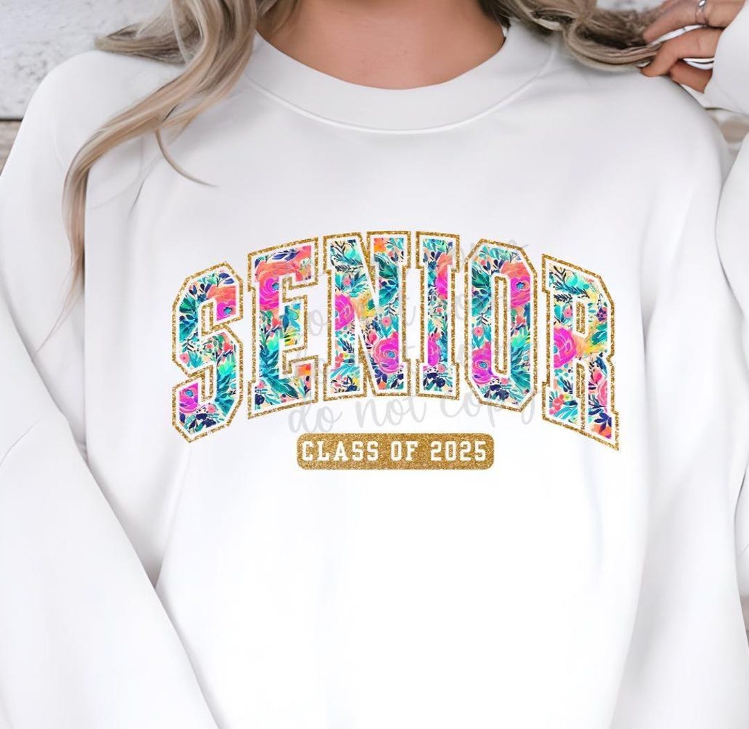 Senior 2025 PNG, Preppy Graduation PNG, Sublimation Design, Digital ...