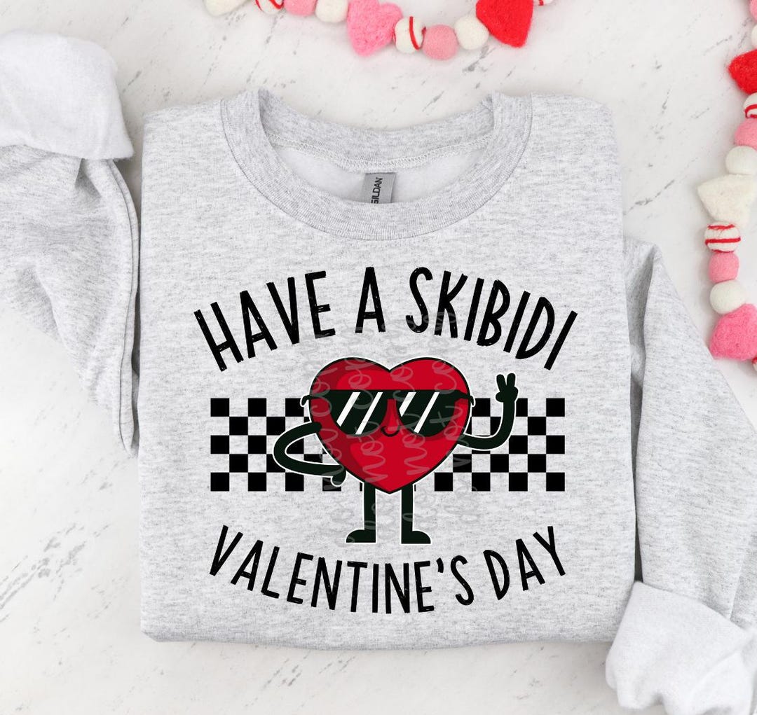 Skibidi Valentine's Day PNG: Digital Design for DTF Sublimation - Etsy