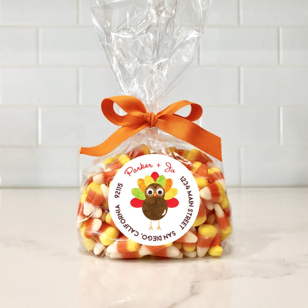 Personalized Thanksgiving Turkey Return Address Labels - Etsy