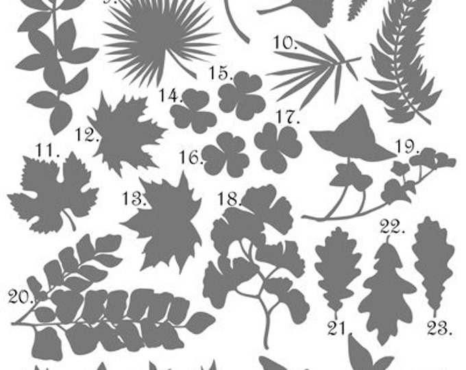Leaves SVG DXF Files - Etsy