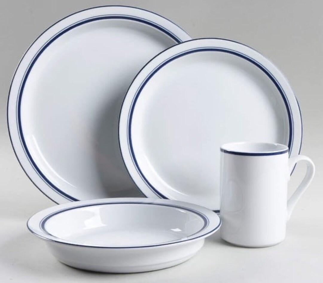 Dansk Bistro Chistiansham Blue 4 Piece Place Setting - Etsy