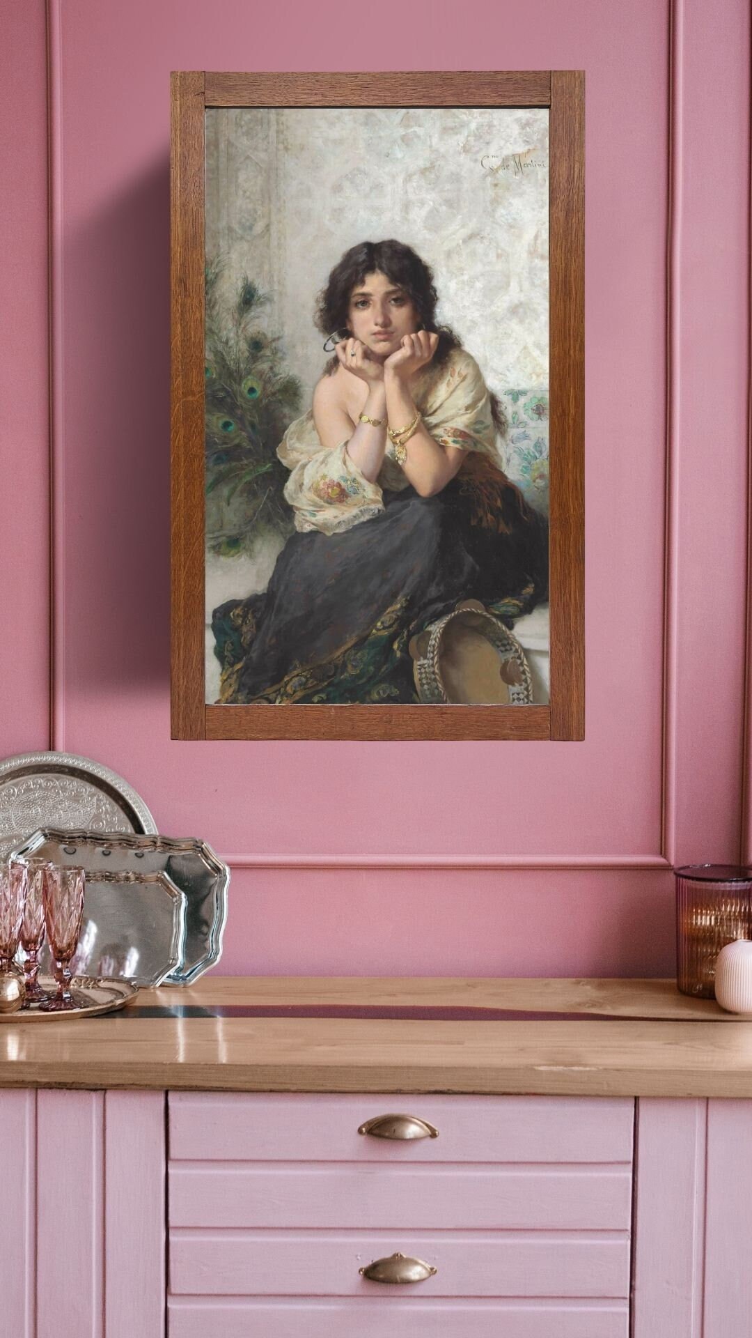 The Tambourine Girl, by Gaetano De Martini | Victorian | Gallery Wall ...