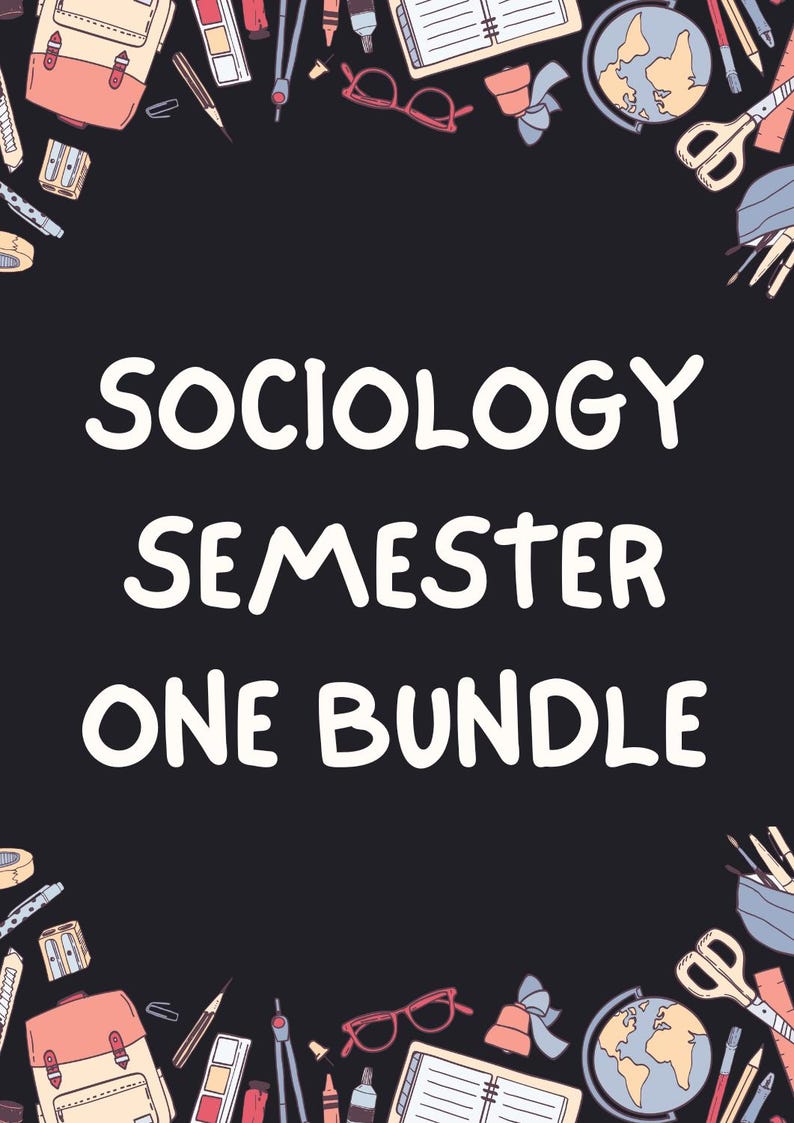 Sociology Semester One Bundle Printable Lessons and Activities Social ...