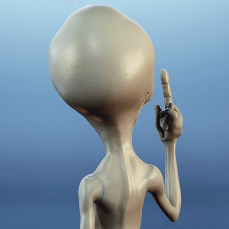 Paul the Alien Figure, Gamer Room Design, Gift for Gamers, Alien Statue ...