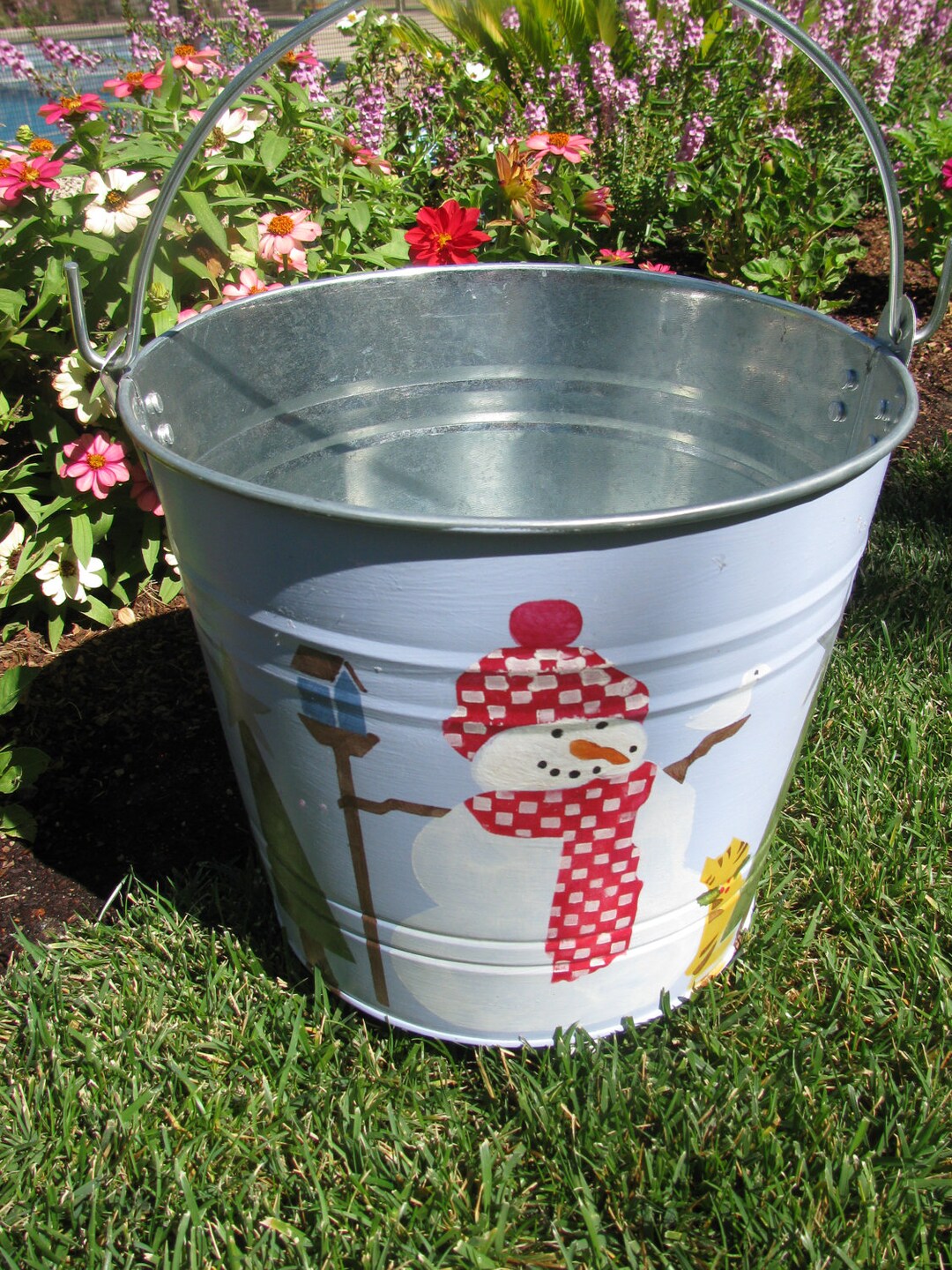 Snowman Bucket - Etsy