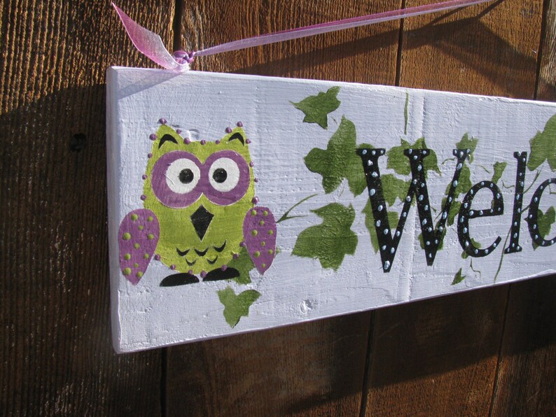 Owl Welcome Sign | Etsy