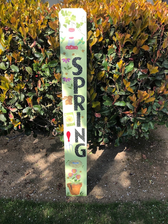 Spring Seasonal Painted Fence Board - Etsy