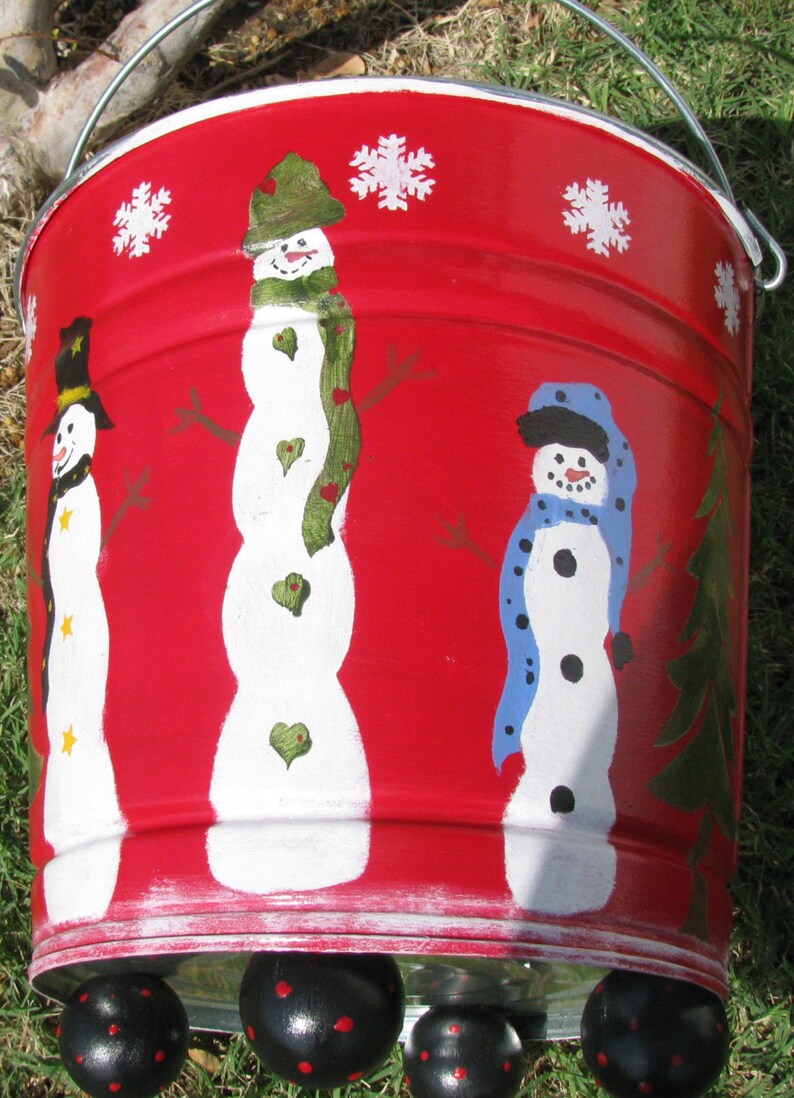 Snowman Bucket | Etsy