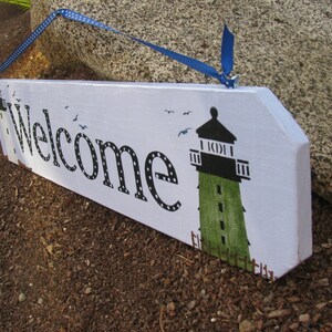 Lighthouse Welcome Sign - Etsy