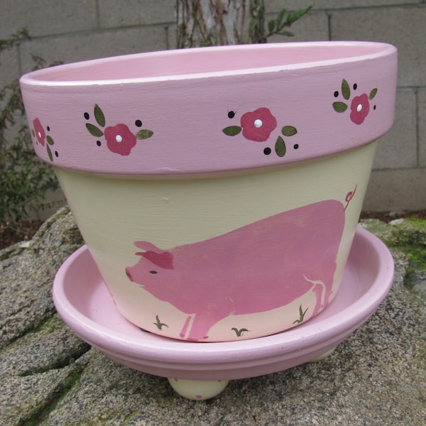 Pig Flower Pot - Etsy