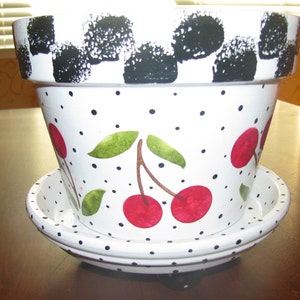 Cherry Flower Pot - Etsy