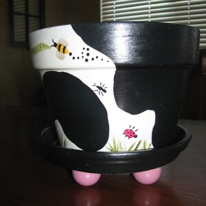 Flower Pot - Cow Print - Etsy
