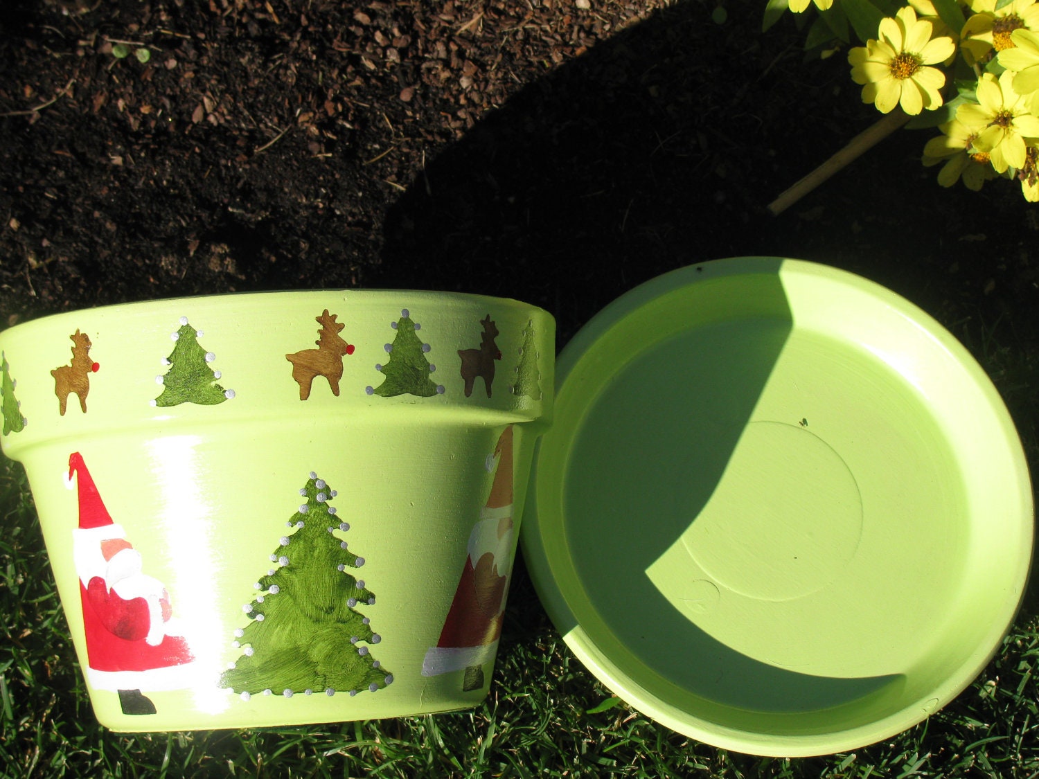 Christmas Flower Pot | Etsy