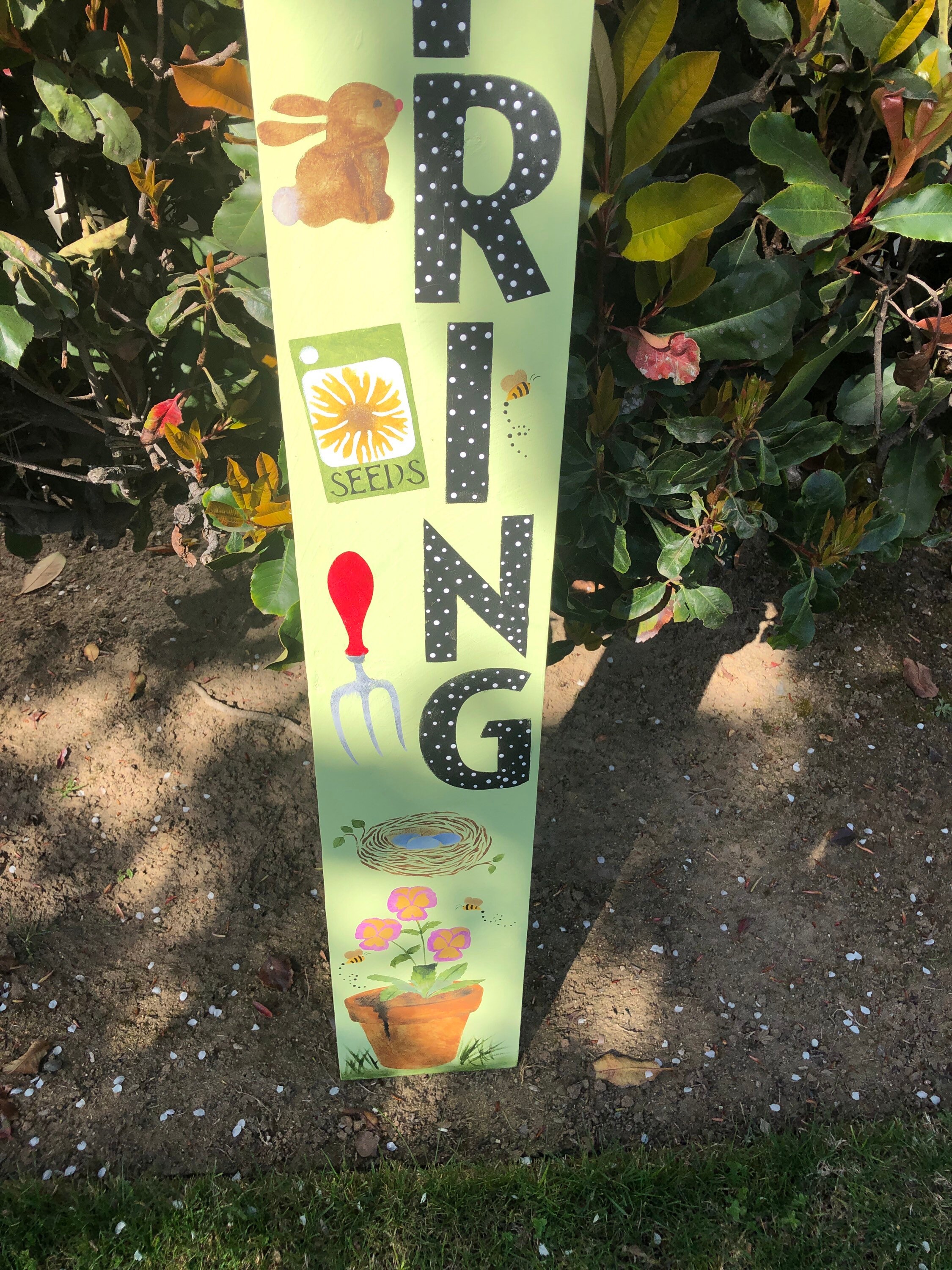 Spring Seasonal Painted Fence Board - Etsy