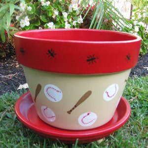 Baseball Flower Pot - Etsy
