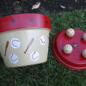 Baseball Flower Pot - Etsy