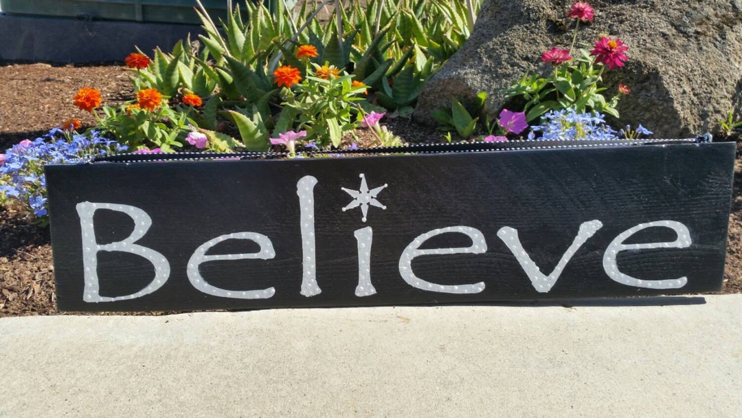 Believe Sign - Etsy