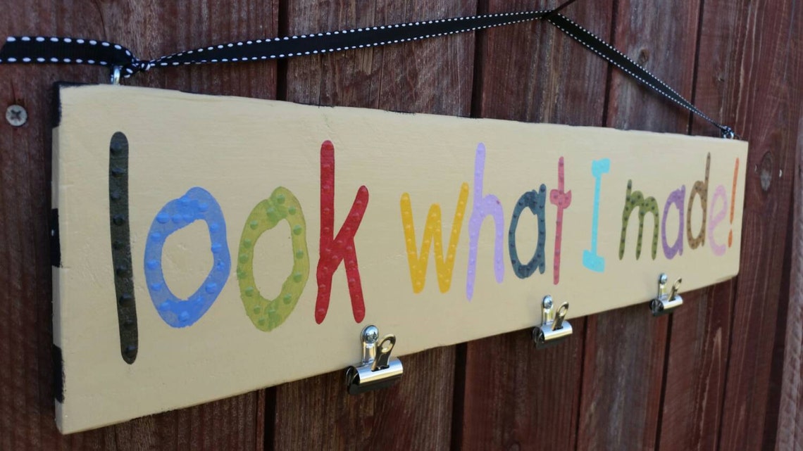 Kids Art Collection Hanging Sign - Etsy