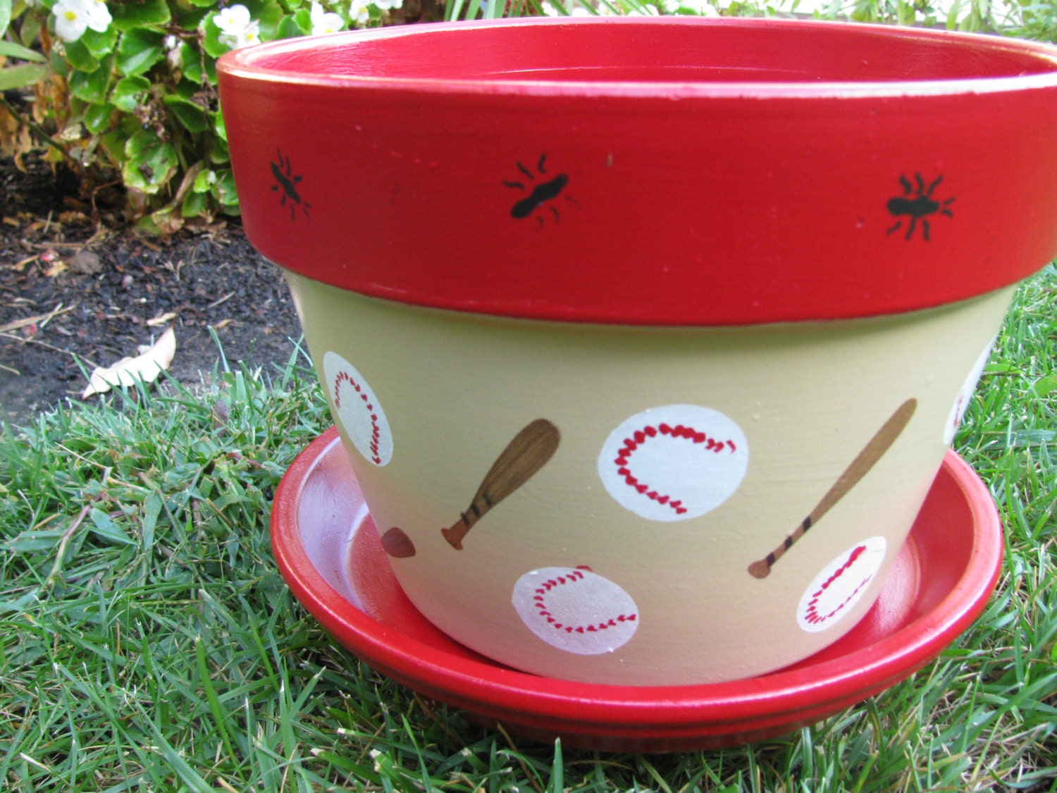 Baseball Flower Pot - Etsy