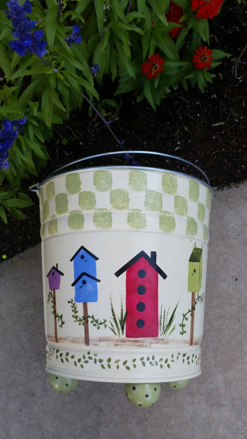 Bird House Bucket - Etsy
