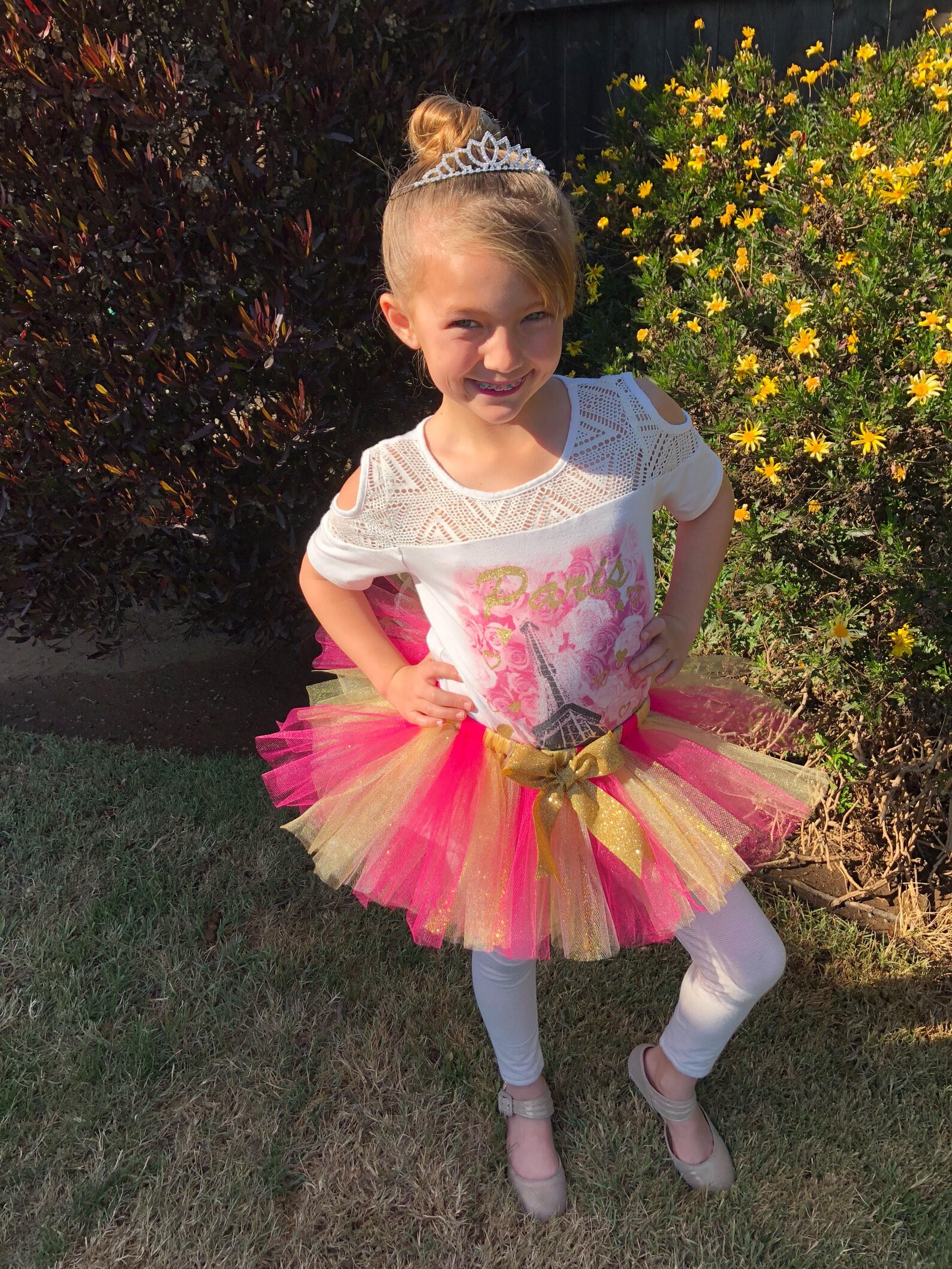 Princess Pink and Gold Tutu | Etsy