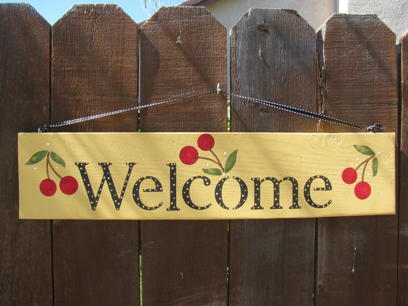 Welcome Cherry Sign - Etsy