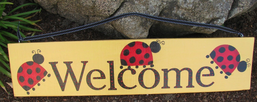Ladybug Welcome Sign - Etsy