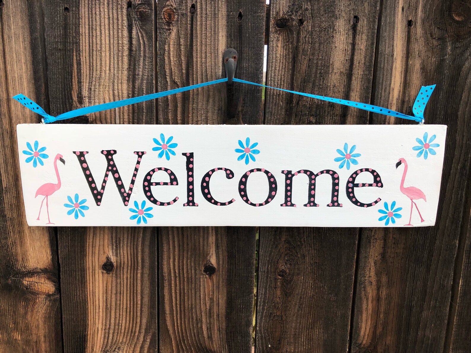 Flamingo Welcome Sign - Etsy
