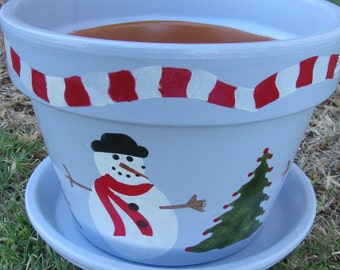 Snowman Pot Winter Pot Holiday Decor Snowman Christmas Decoration 6 ...
