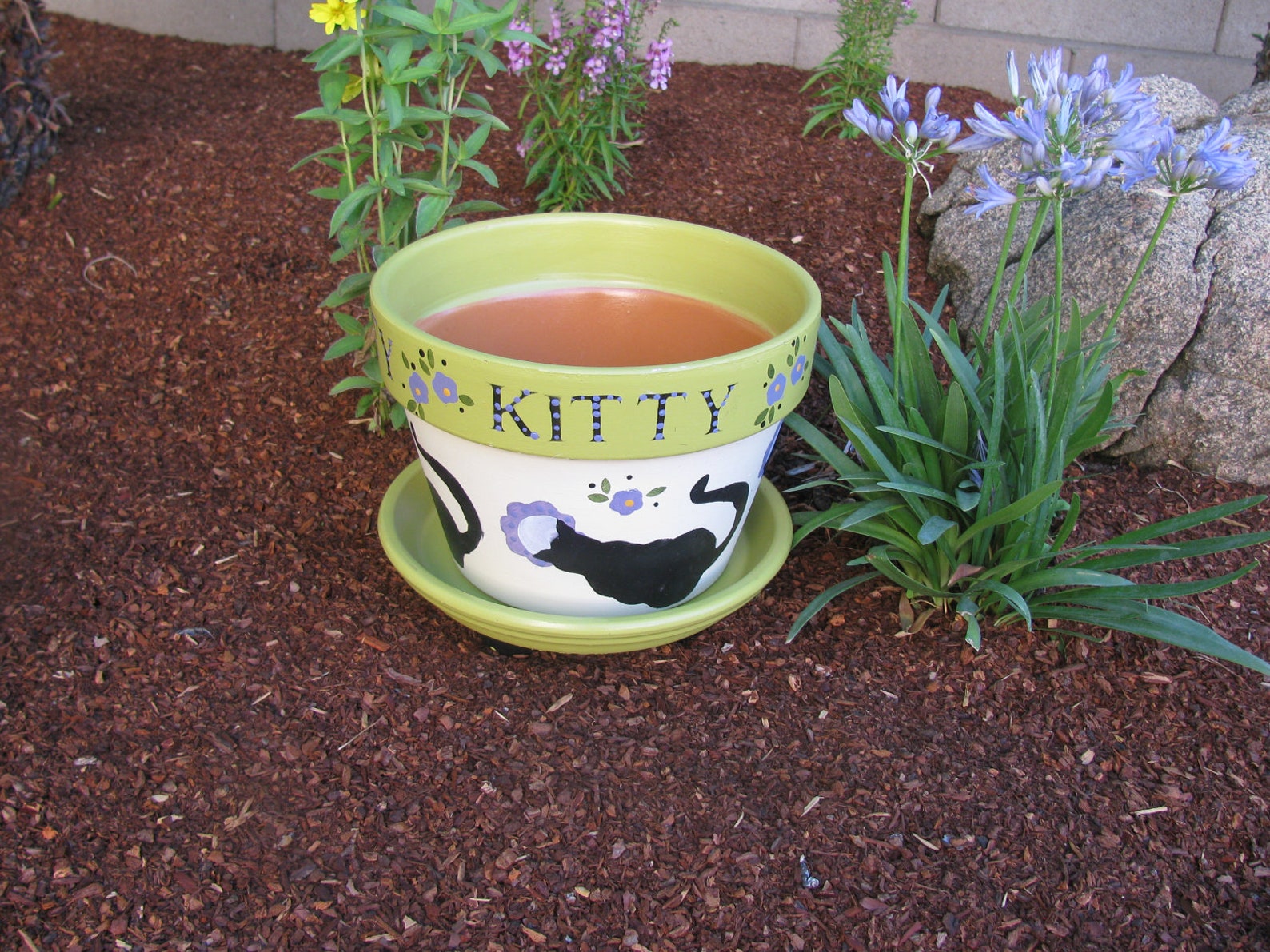 Kitty Flower Pot - Etsy