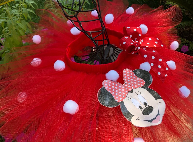Red Polka Dot Mouse-inspired Tutu With Bow – Handmade Girls Birthday ...