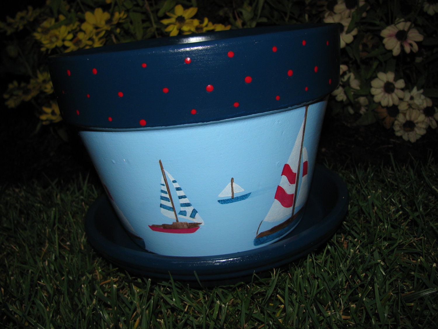 Sail Boat Flower Pot | Etsy