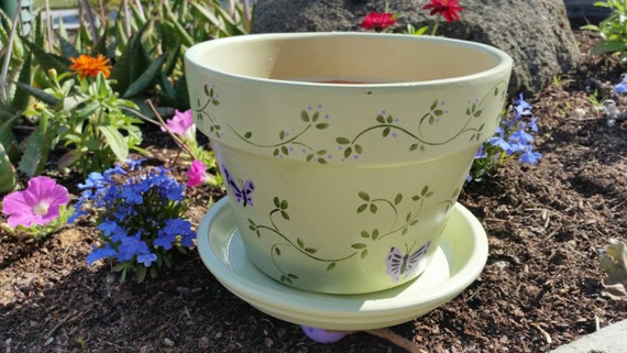 Butterfly flower pot | Etsy