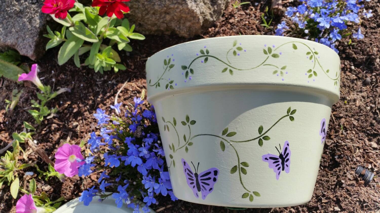 Butterfly Flower Pot - Etsy