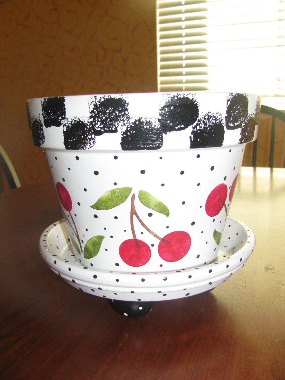 Cherry Flower Pot - Etsy